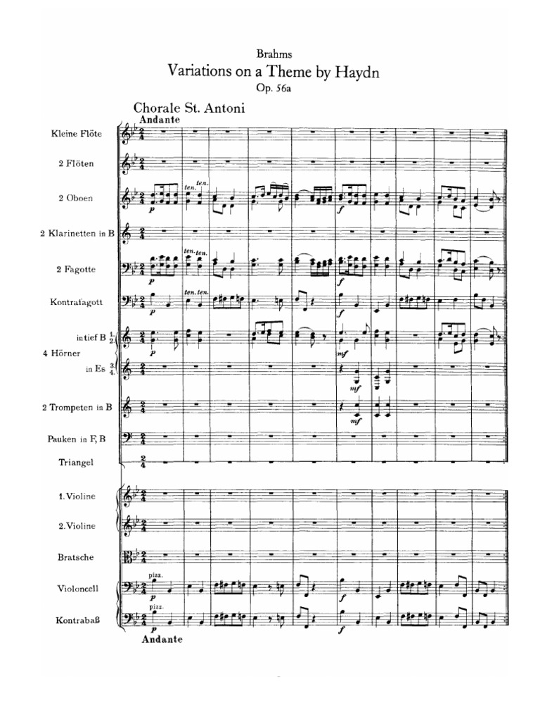 Variations On A Theme by Haydn | PDF