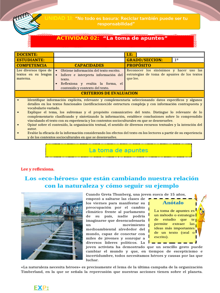 1°act7 Com U1. | PDF | Residuos | Entorno natural