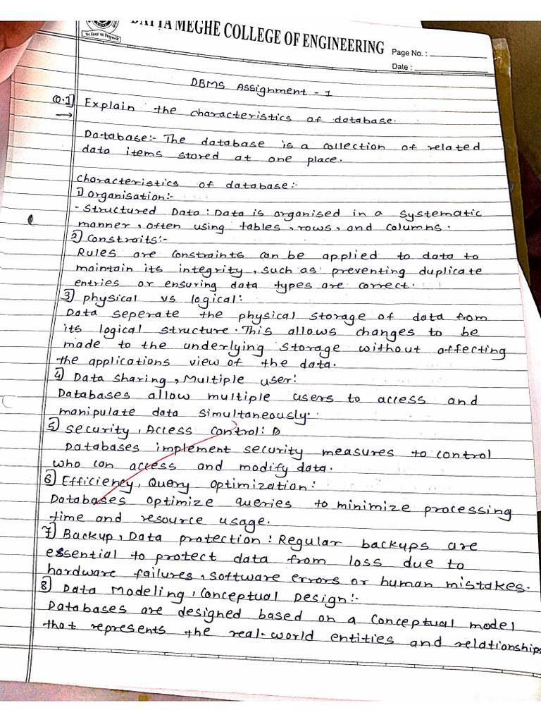 DBMS assignment 1 | PDF