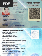 Pancard Back Side | PDF