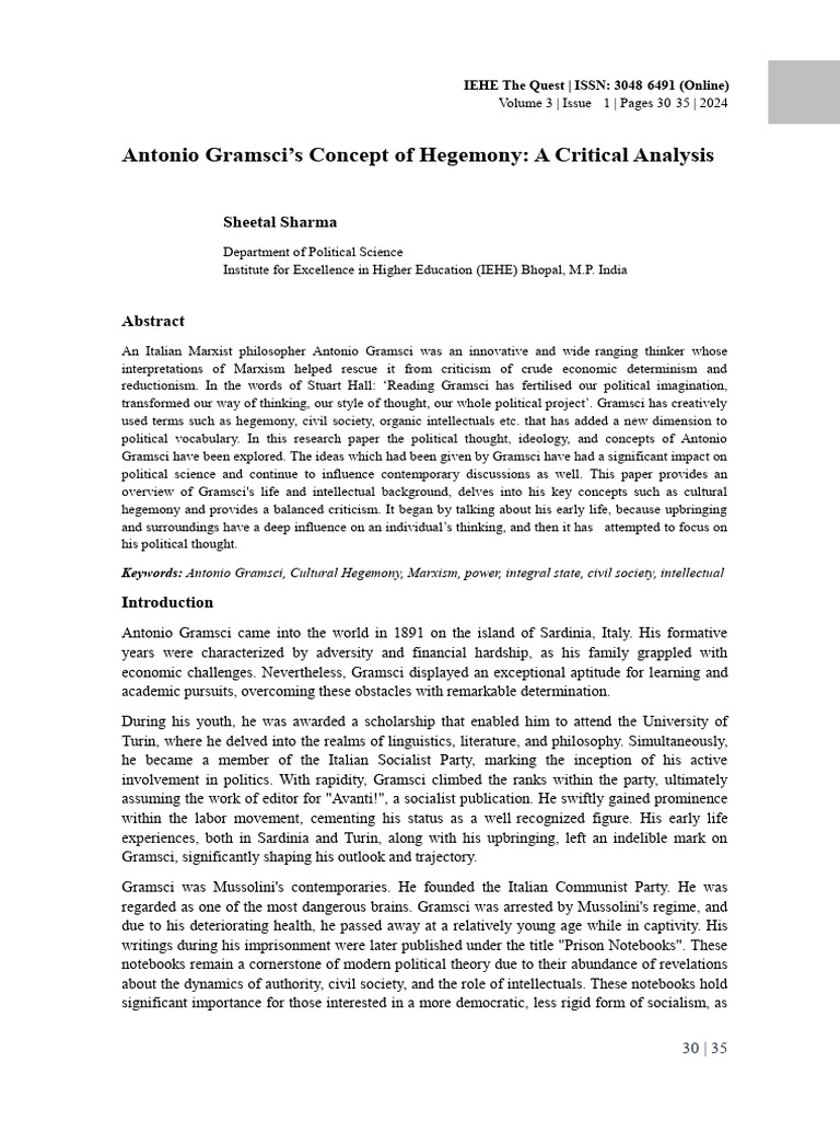 Paper-5 | PDF | Antonio Gramsci | Hegemony