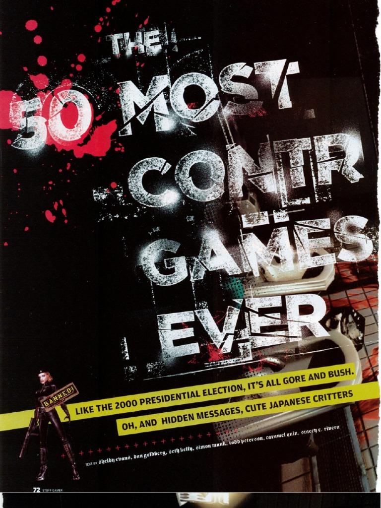 50 Most Controversial Games Ever (Stuff Magazine 200X) | PDF