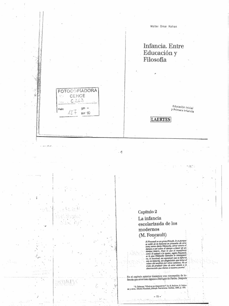 Kohan__La_infancia_escolarizada_de_los_modernos | PDF