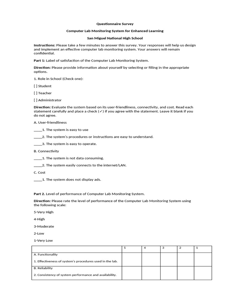 Questionnaire-S-WPS-Office | PDF | Reliability Engineering | Computing