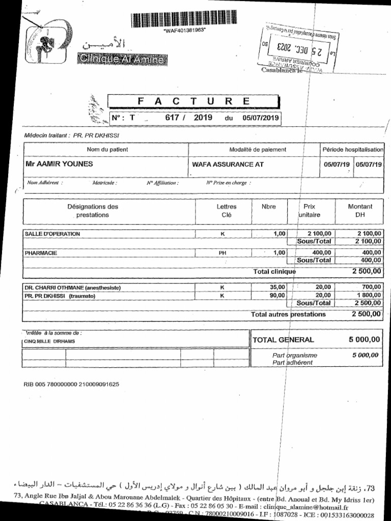 Facture Clinique | PDF