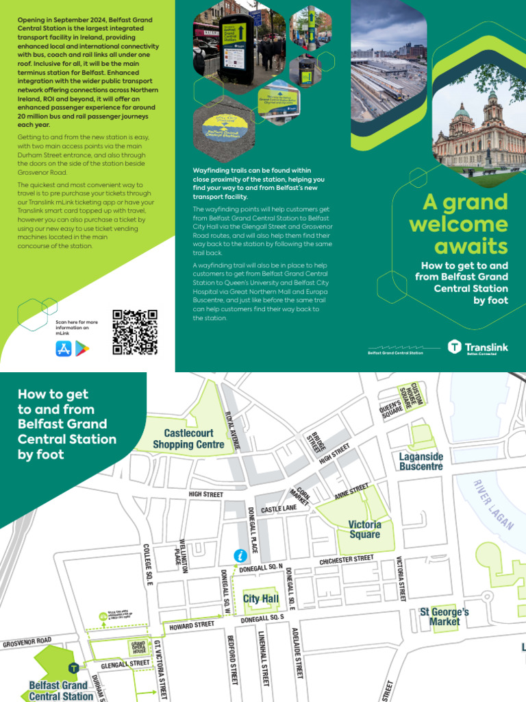 Translink BGCS Passenger Wayfinding Leaflet FINAL FIXED MAP | PDF | Transport | Public Transport