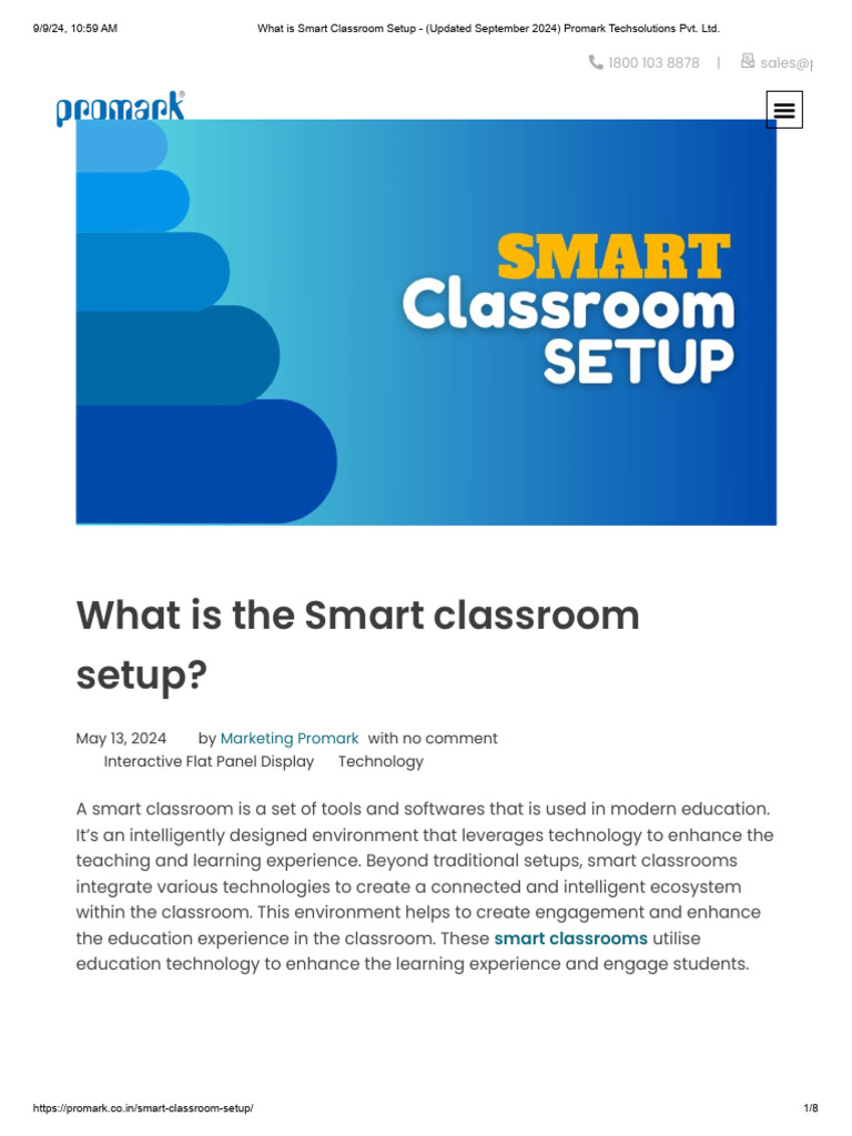 Smart Classroom Setup Guide 2024 | PDF | Classroom | Multimedia