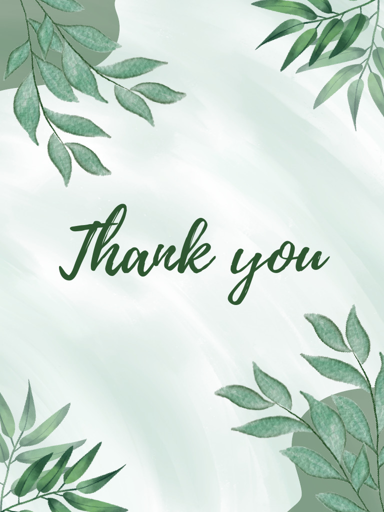 Green White Simple Thank You Flyer (A4) | PDF