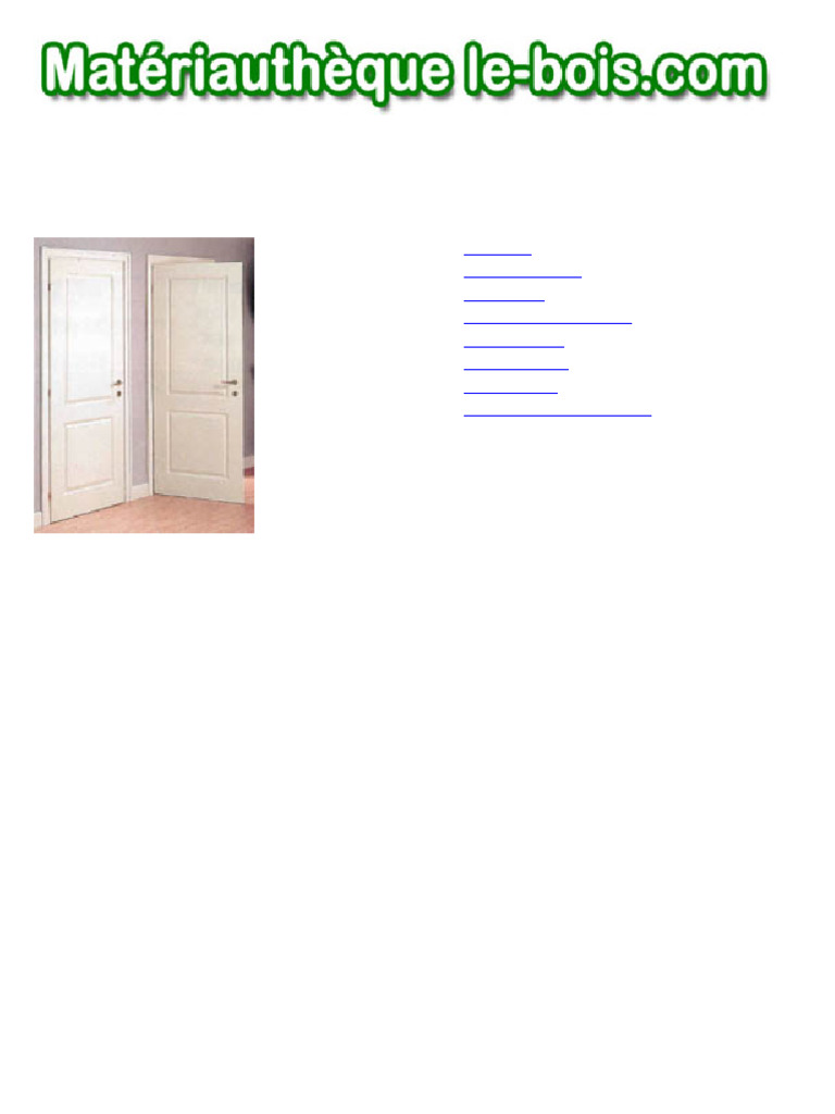 Guide complet sur les portes intérieures | PDF | Bois (matériau de ...