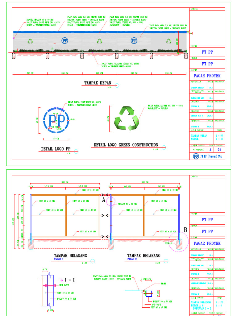 Standar Pagar Pengaman Proyek | PDF