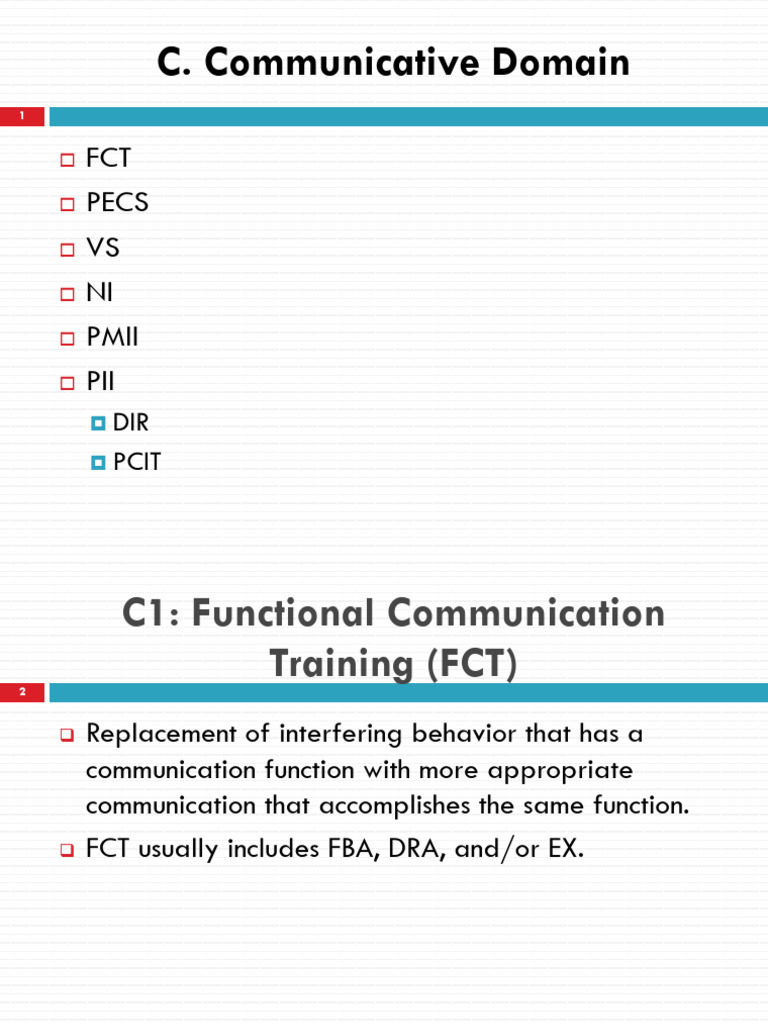 EBP of Communicative Domain (C) | PDF | Cognition | Human Communication