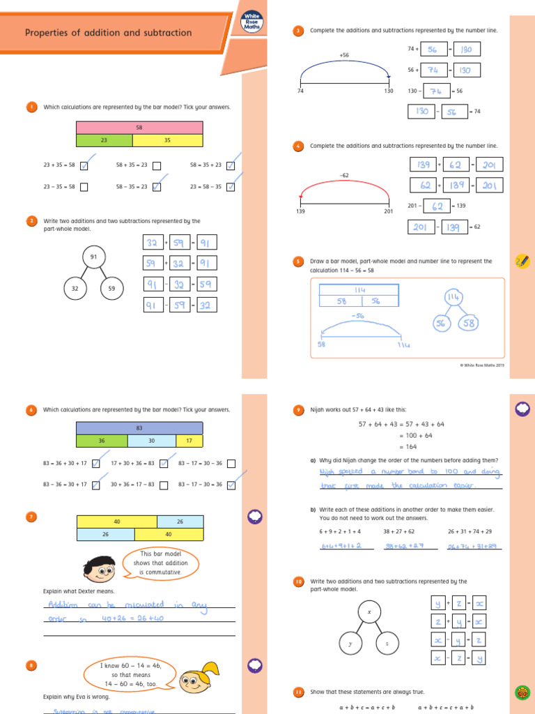 Y7 Spring Block 1 ANS1 Properties of Addition and Subtraction 2019 ...