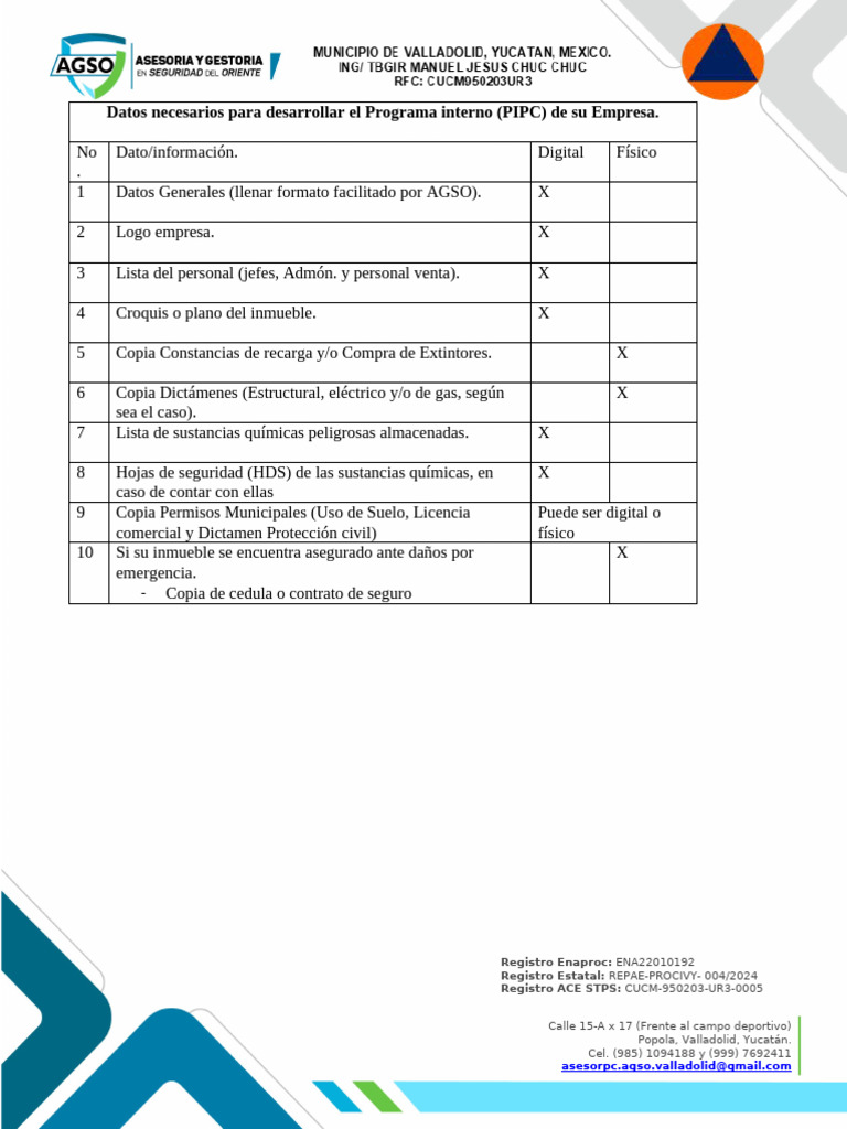 Requisitos para Programa Interno PIPC | PDF
