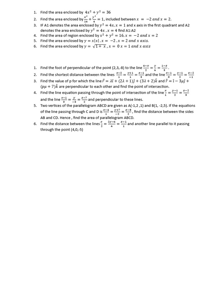 XII Test Paper | PDF | Cartesian Coordinate System | Perpendicular XII Test Paper | PDF | Cartesian Coordinate System | Perpendicular