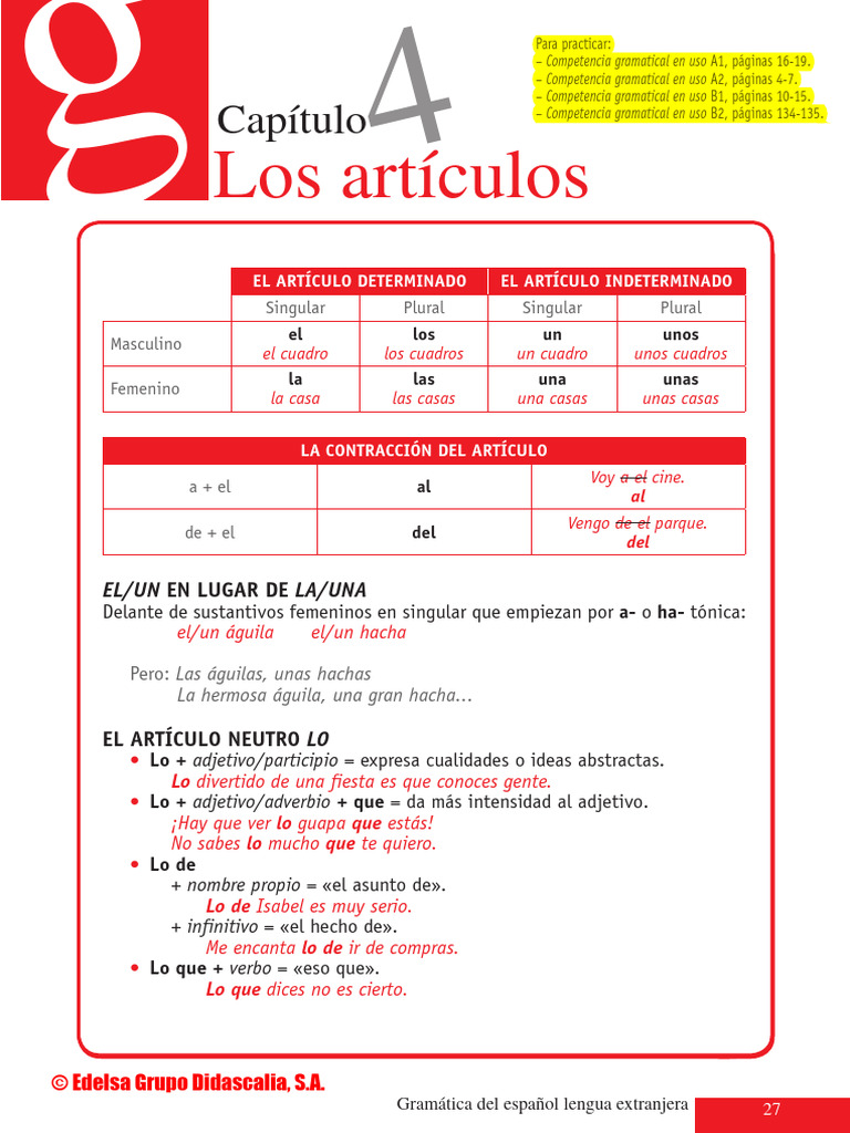 GramaticaELE Capitulo4 | PDF | Adjetivo | Sintaxis