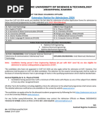 AUST Fall 2025 Admission Circular | PDF