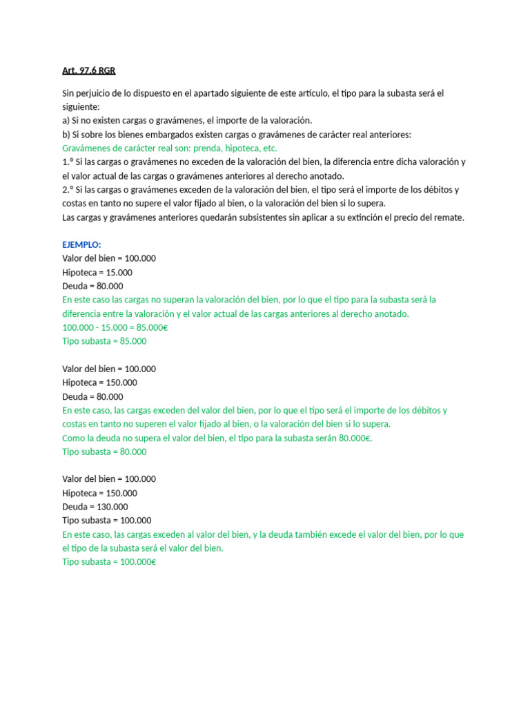 Ejemplos Cálculo Tipo de Subasta | PDF