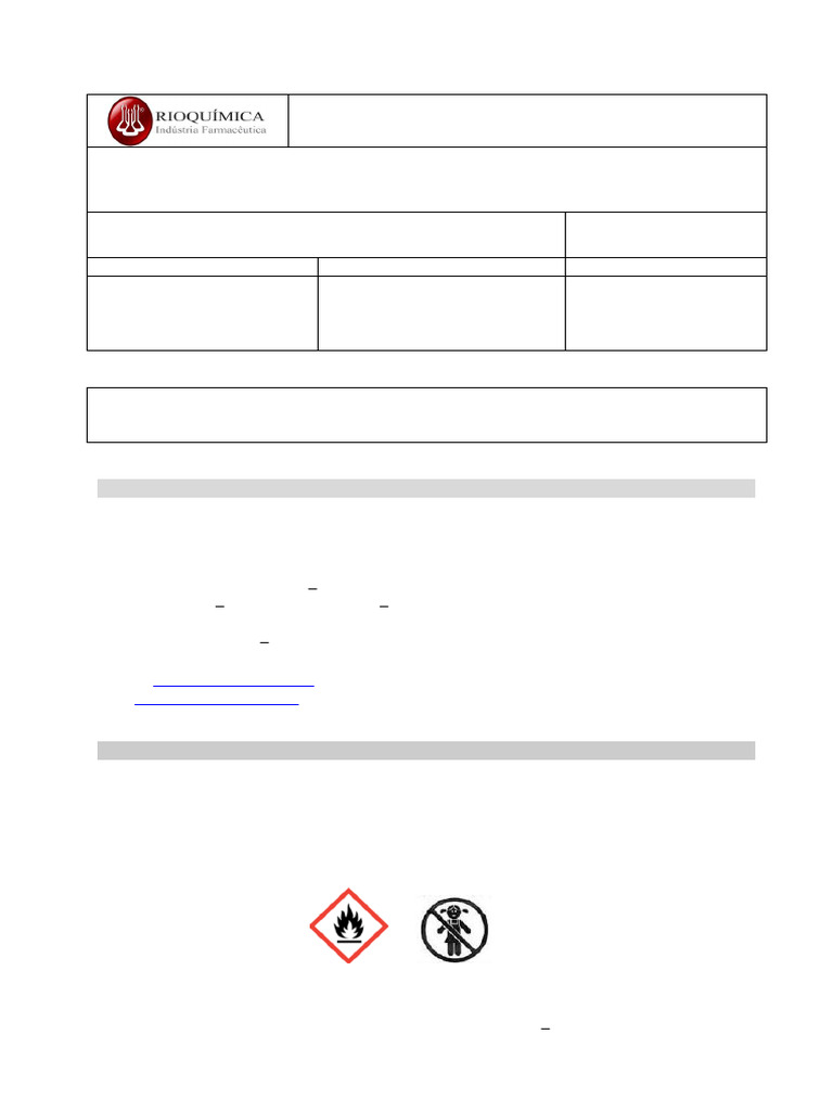 FISPQ339 - 003 Ace Rio | PDF | Química