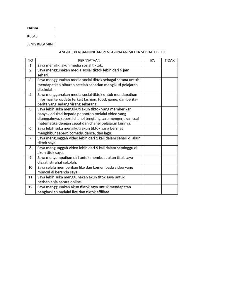 Angket | PDF