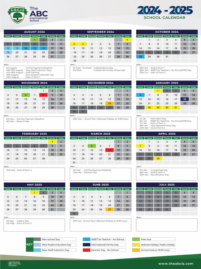 ABCIS CALENDER | PDF
