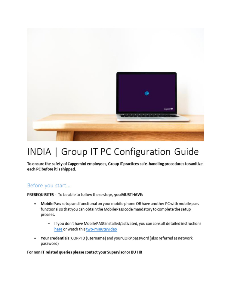 INDIA - Group IT PC Configuration Guide | PDF | Microsoft Outlook ...