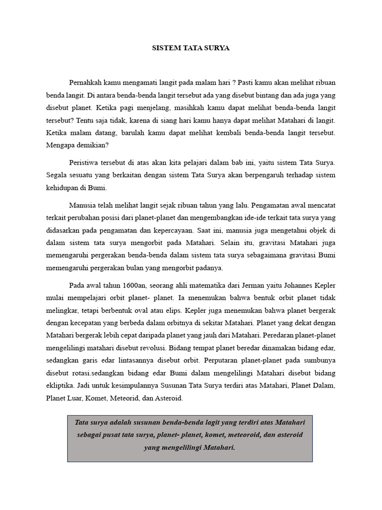 Eksplorasi Sistem Tata Surya | PDF
