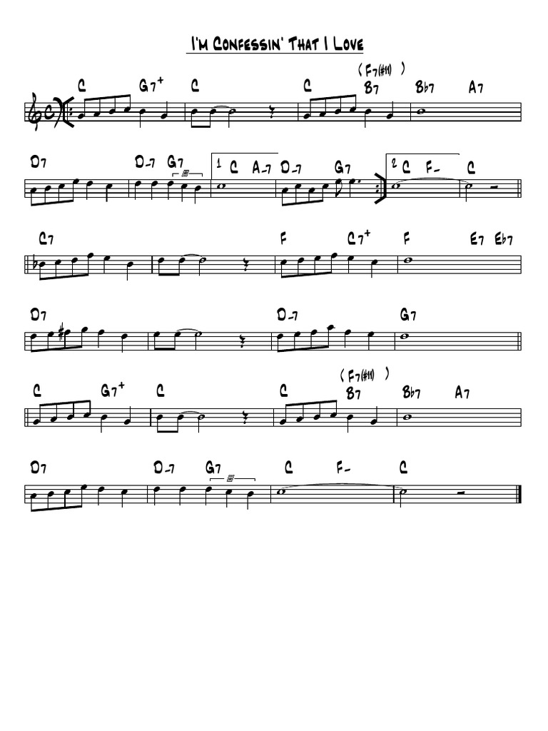 I'm Confessin' That I Love | PDF