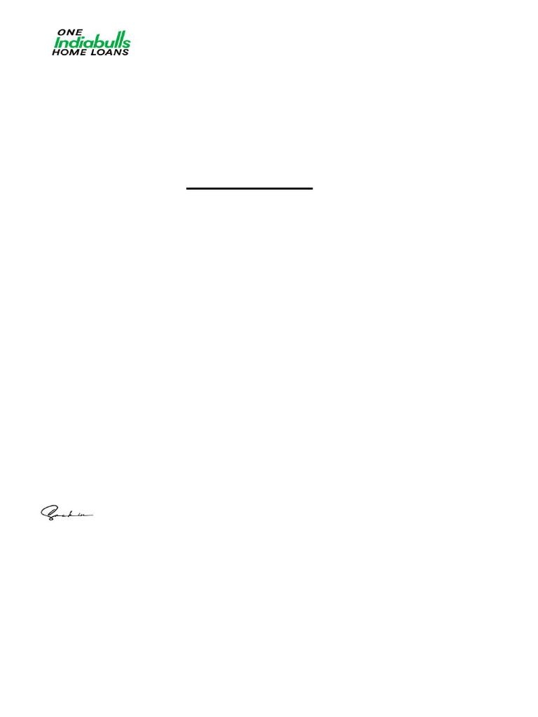OINDB01007-indiabulls Home Loan-Relieving-Letter | PDF