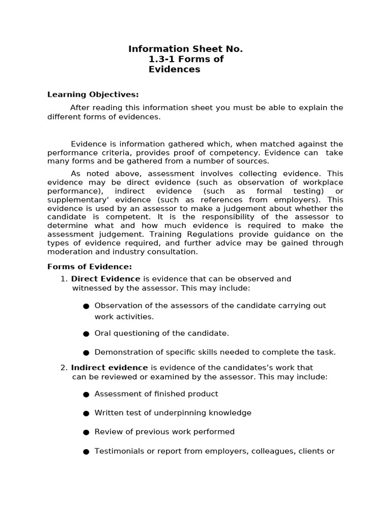 Information Sheet No. 1.3-1 | PDF