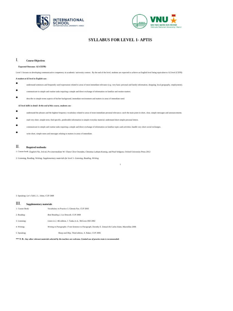 SYLLABUS GE1 APTIS - Hacinco - 8 Weeks | PDF | Multiple Choice | Icon (Computing)
