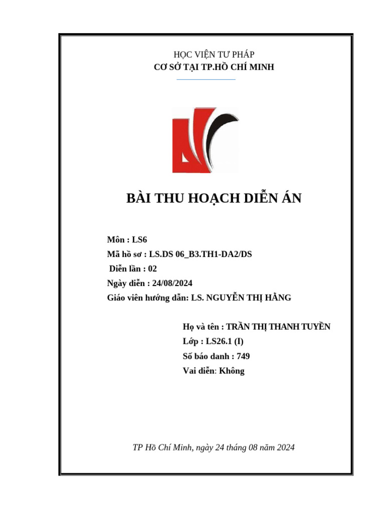 BTH HS 06 - Gần Final | PDF