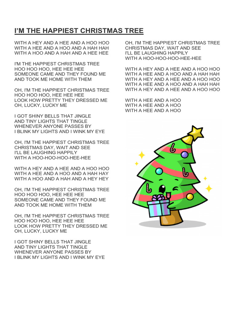 I'm The Happiest Christmas Tree Song | PDF