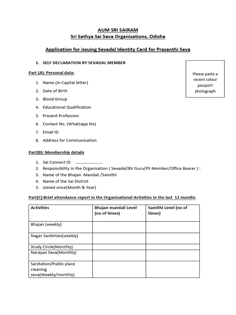 Sevadal ID Card | PDF | Identity Document | Privacy