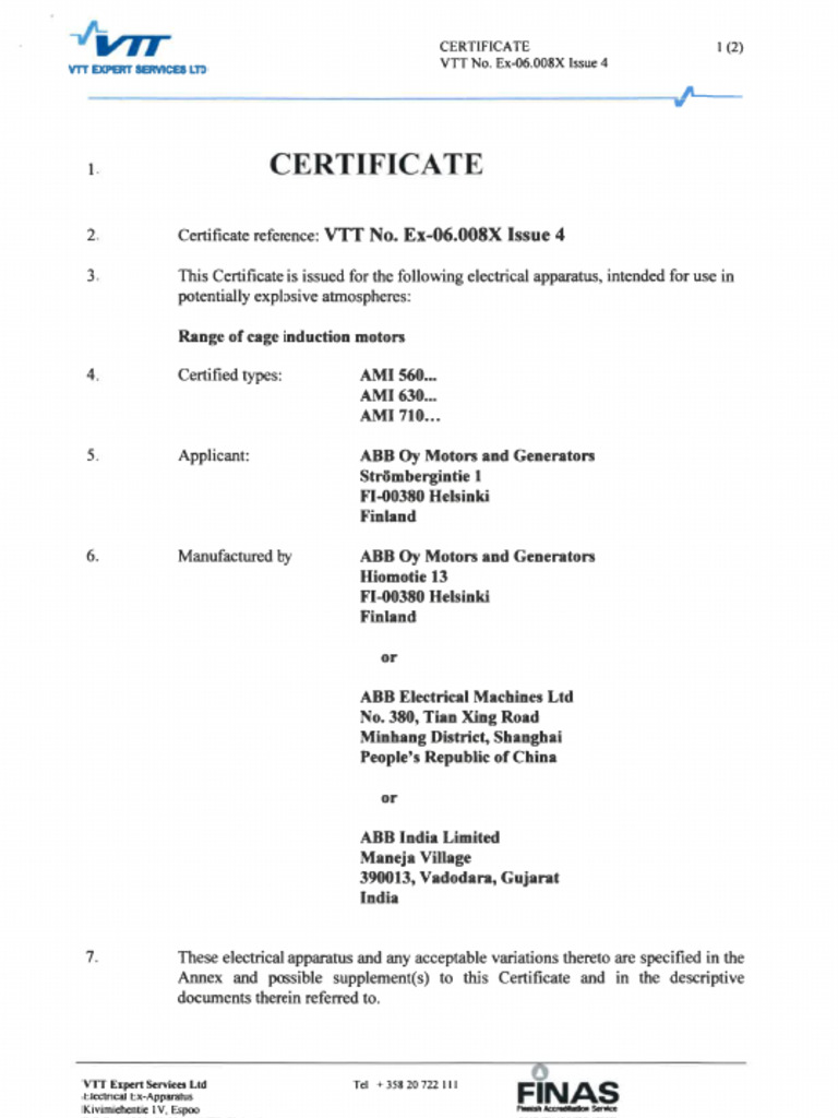 VTT No. Ex-06.008X | PDF