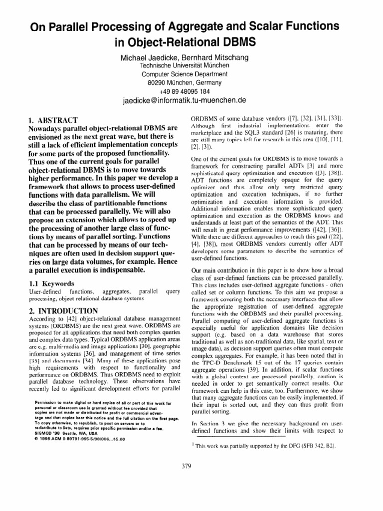 Parall Aggr | PDF | Databases | Function (Mathematics)