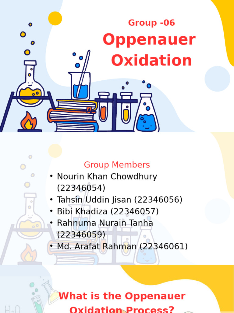 Oppenauer Oxidation | PDF | Chemical Process Engineering | Organic ...