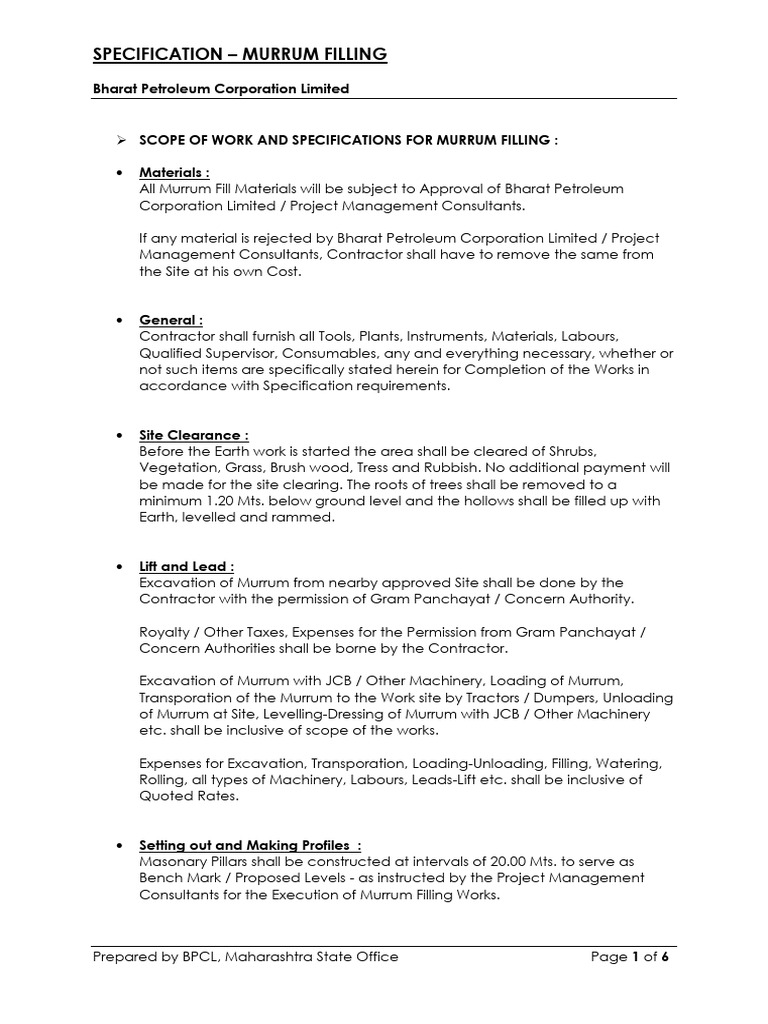 Murrum N RR Masonary Addnl Specs 052f0a | PDF | Masonry | Materials