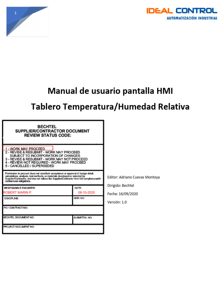 26148-320-FP01-MEE0-00003, Manual Pantalla HMI BAL Pelambres | PDF ...