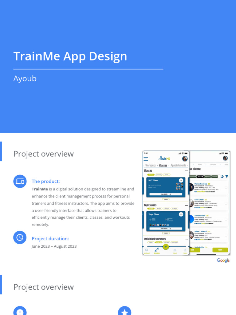 Case Study Slide-Deck TrainMe | PDF | Usability | Information Science