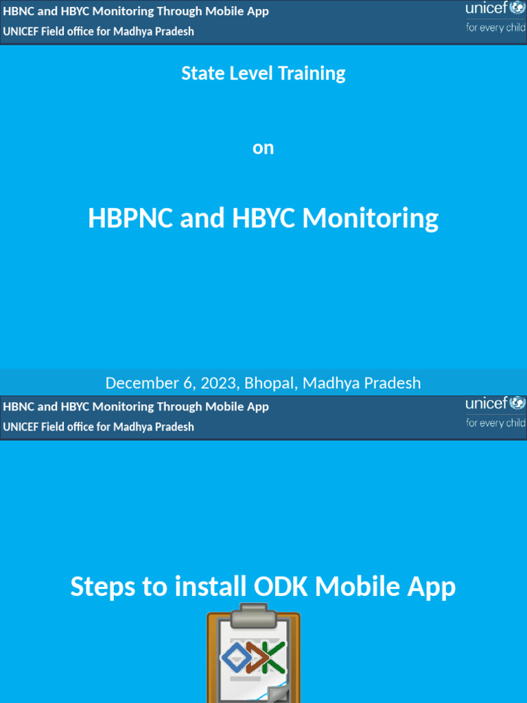 HBPNC and HBYC Monitoring Through ODK | PDF