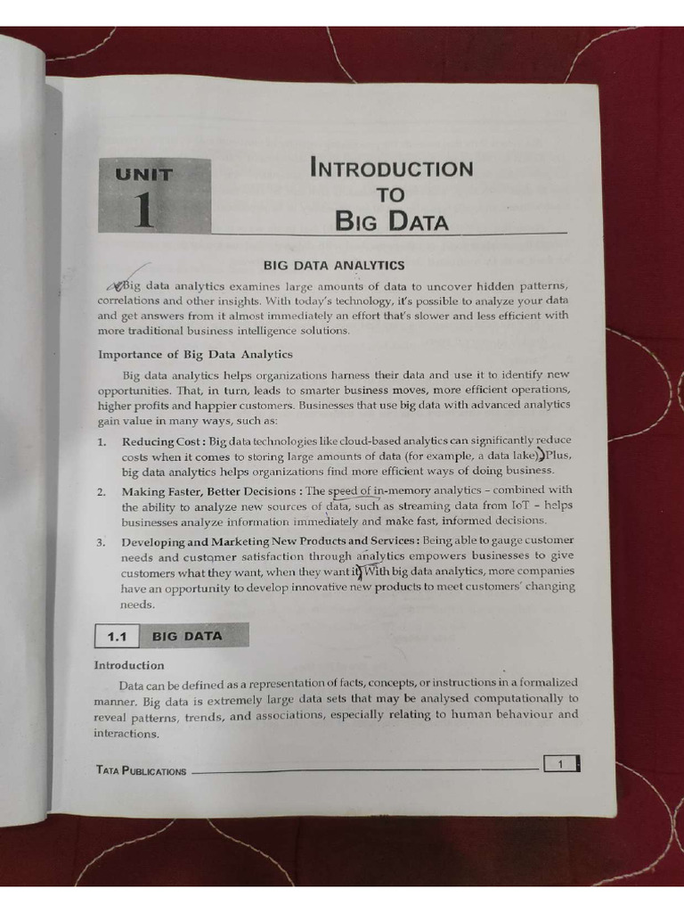 Unit 1 Bigdata | PDF