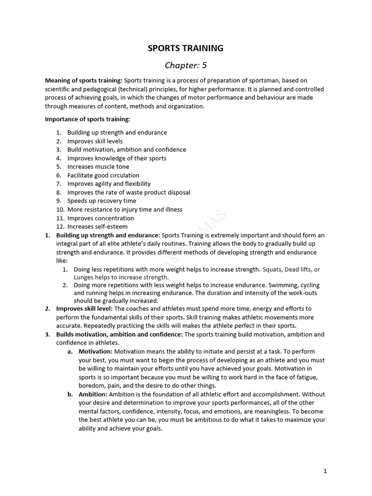 (New) Sports Training CHP 5 | PDF | Flexibility (Anatomy) | Strength Training