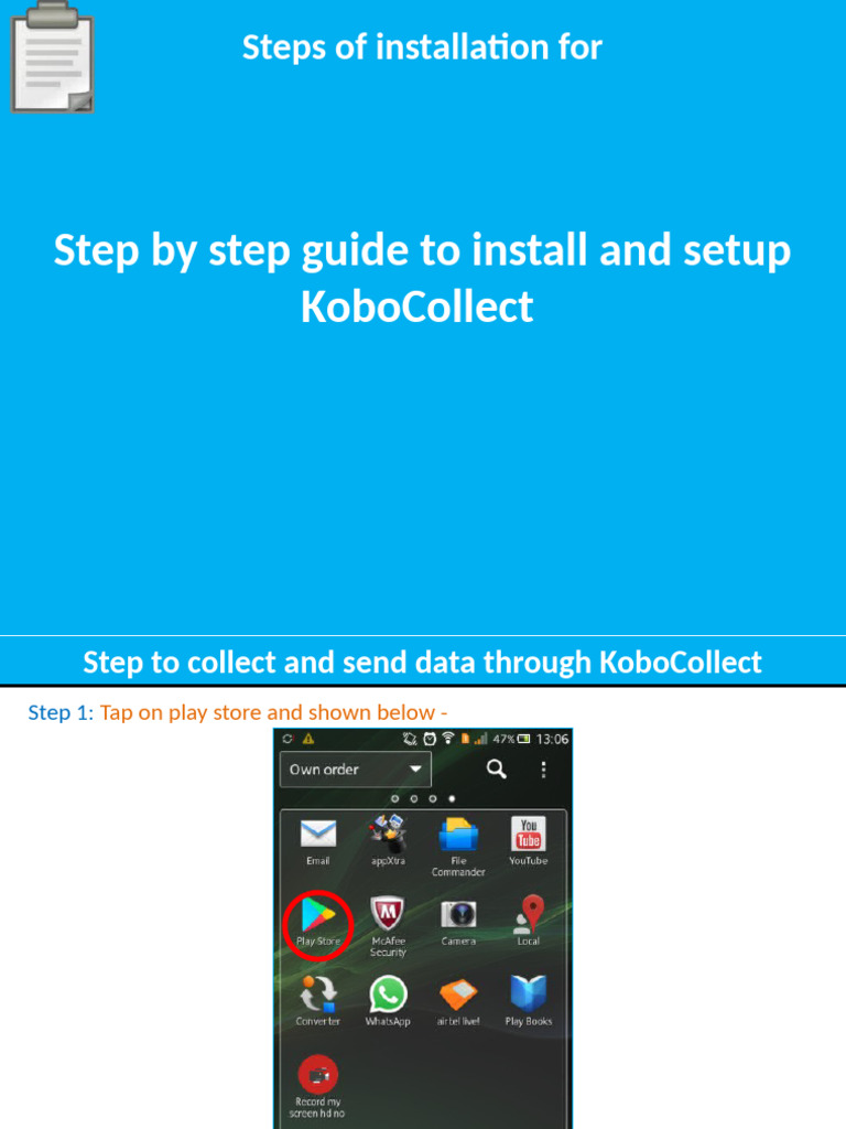 Installation Guide KoboCollect | PDF