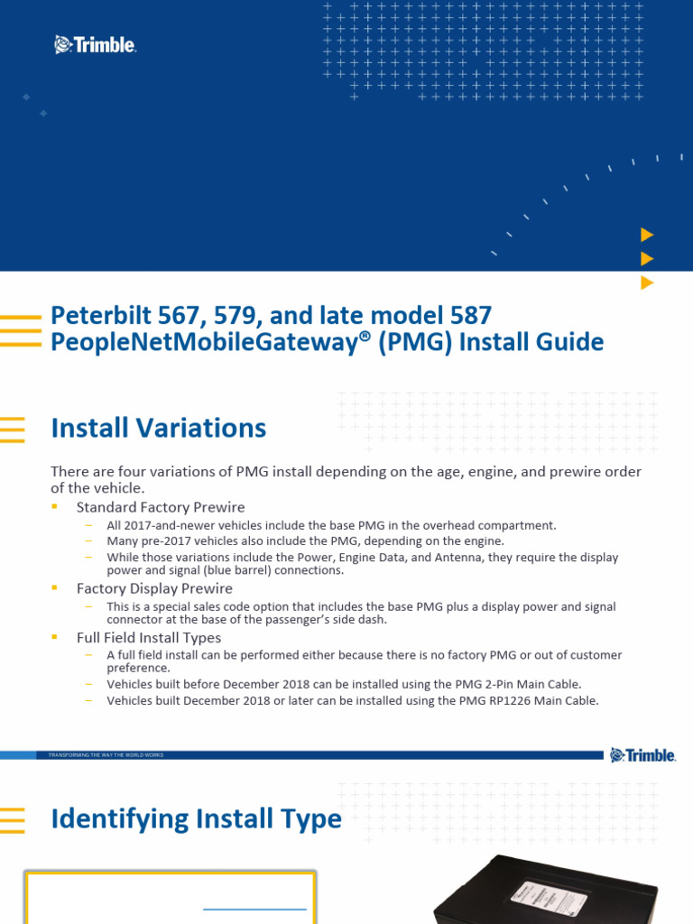 Peterbilt 567 579 Late 587 PMG Install Guide | PDF | Electrical ...