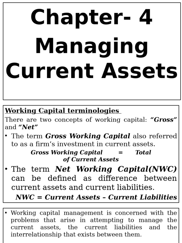 FM II, CH 4, Managing Current Assets | PDF | Inventory | Working Capital