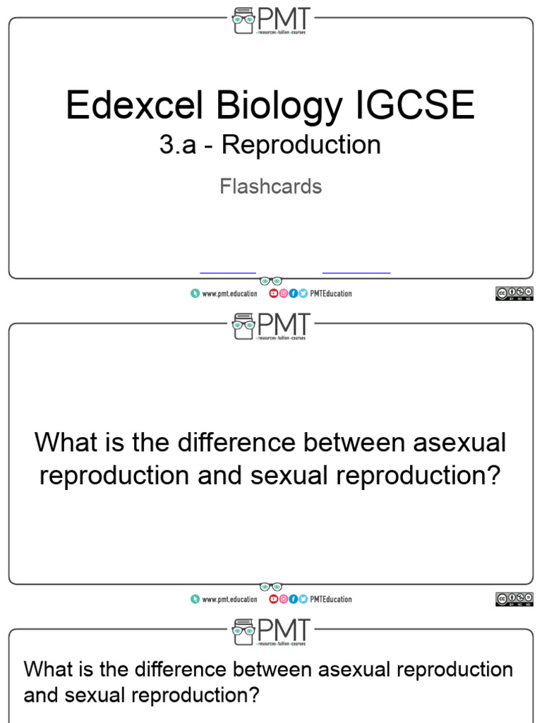 Flashcards - 3a Reproduction - Edexcel Biology IGCSE | PDF | Sexual ...