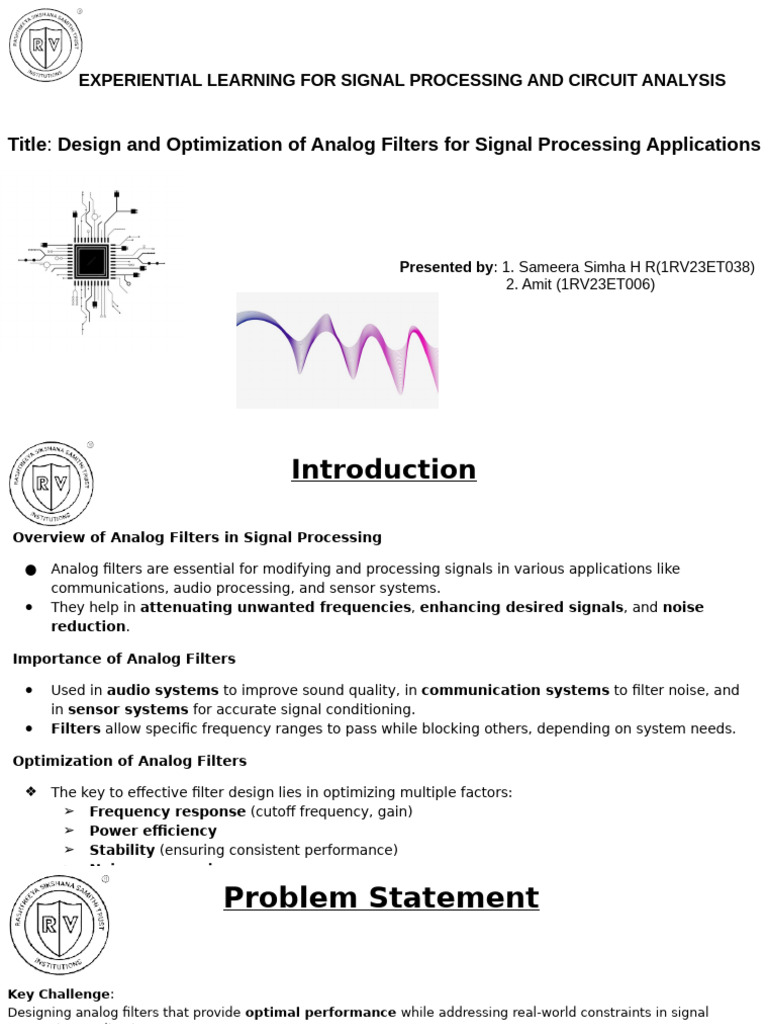 Analog Filter Design and Optimization | PDF | Electronic Filter ...