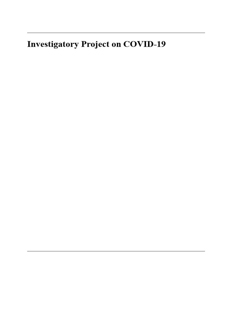 bio inv project final | PDF | Virus | Vaccines
