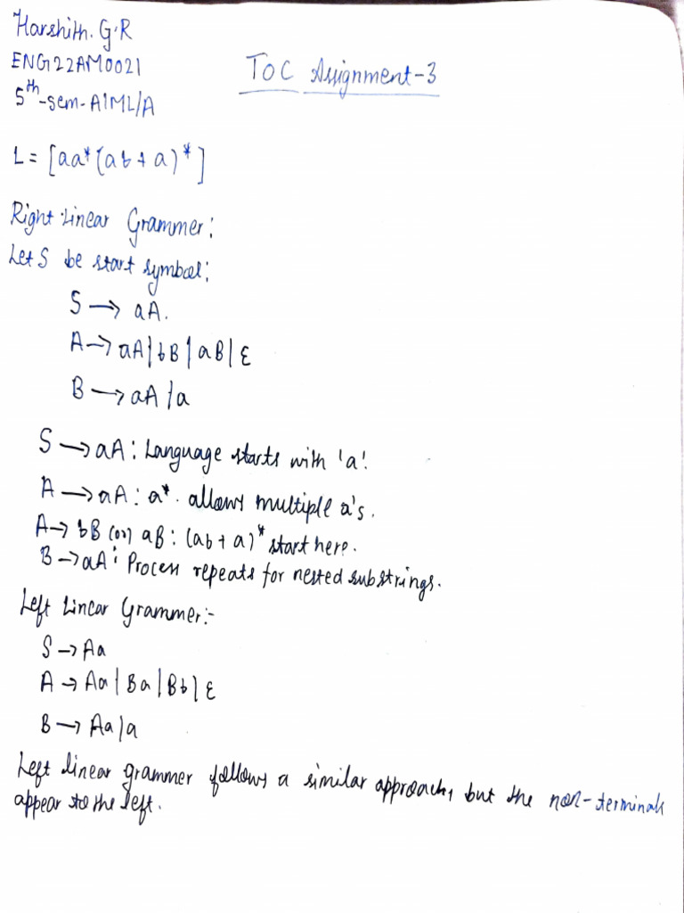 TOC Assignment 3 | PDF
