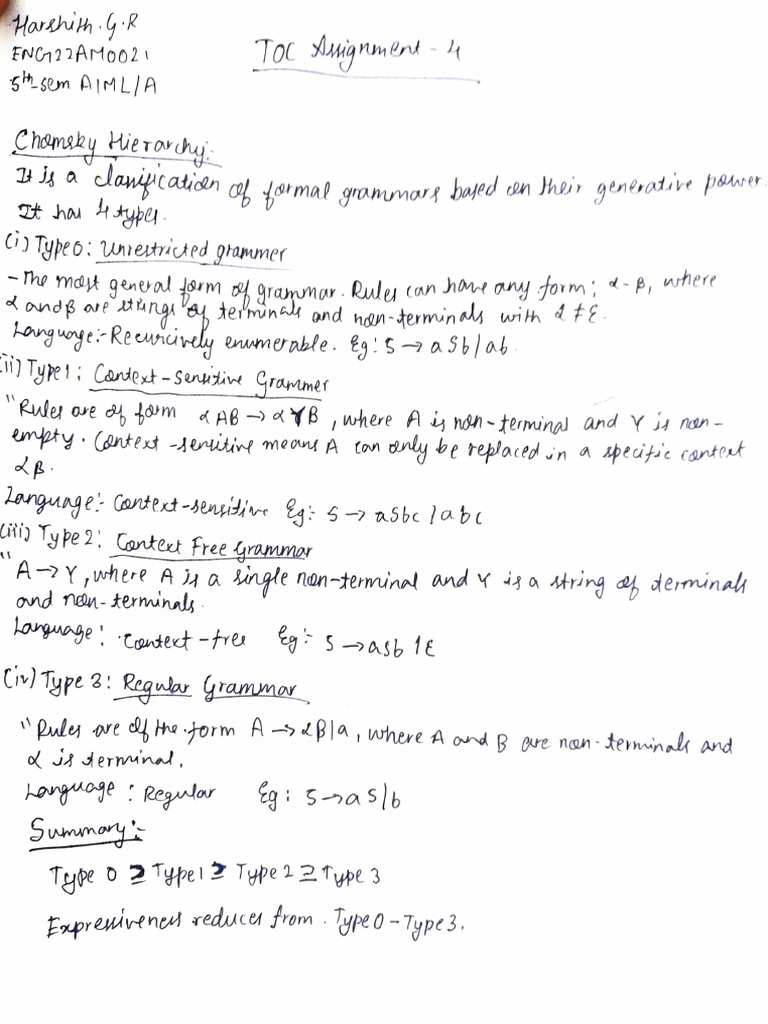 TOC Assignment 4 | PDF